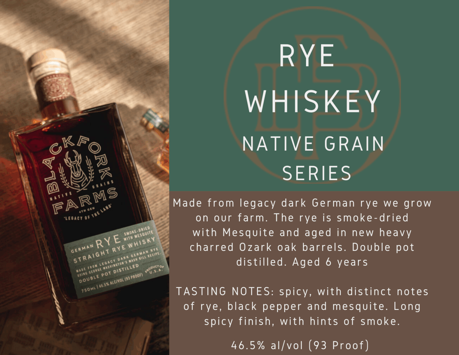 Rye Whisky Native Grains Series | BlackFork Farms